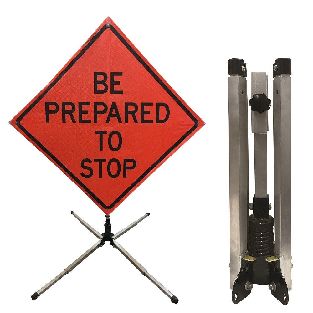 Plasticade | SS310A | Single Spring Sign Stand Aluminum – RDC Group